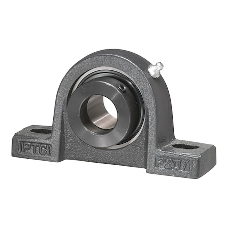 Iptci Pillow Block Ball Bearing Mounted Unit, 1.25 in Bore, Eccentric Collar Locking, 2 Triple ...